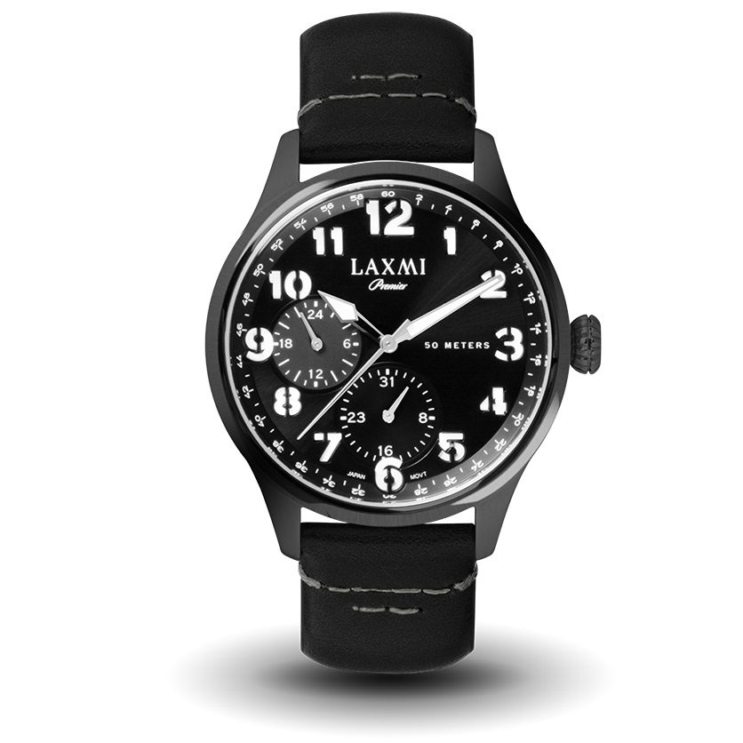 ساعت مردانه لاکسمی (LAXMI)8098 مشکی صفحه مشکی - گالری ساعت گنجینه